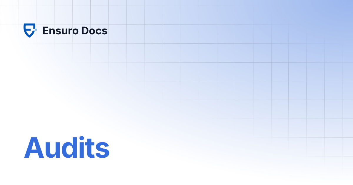 Audits | Ensuro Docs